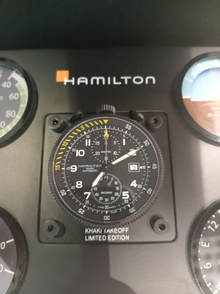 HAMILTON TAKEOFF H76786733 Limited Edition BullHead Chronograph KHAKI ...