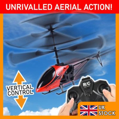 Kids RC Helicopter Remote Control Flying Plane USB Rechargeable Drone ...