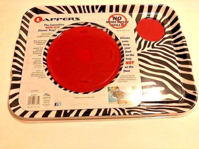 2 Non-Slip Dinner Trays TV Trays Lappers Zebra Print | eBay