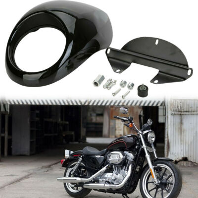 Front Headlight Cowl Fairing Light Cover For Harley Sportster XL883 ...