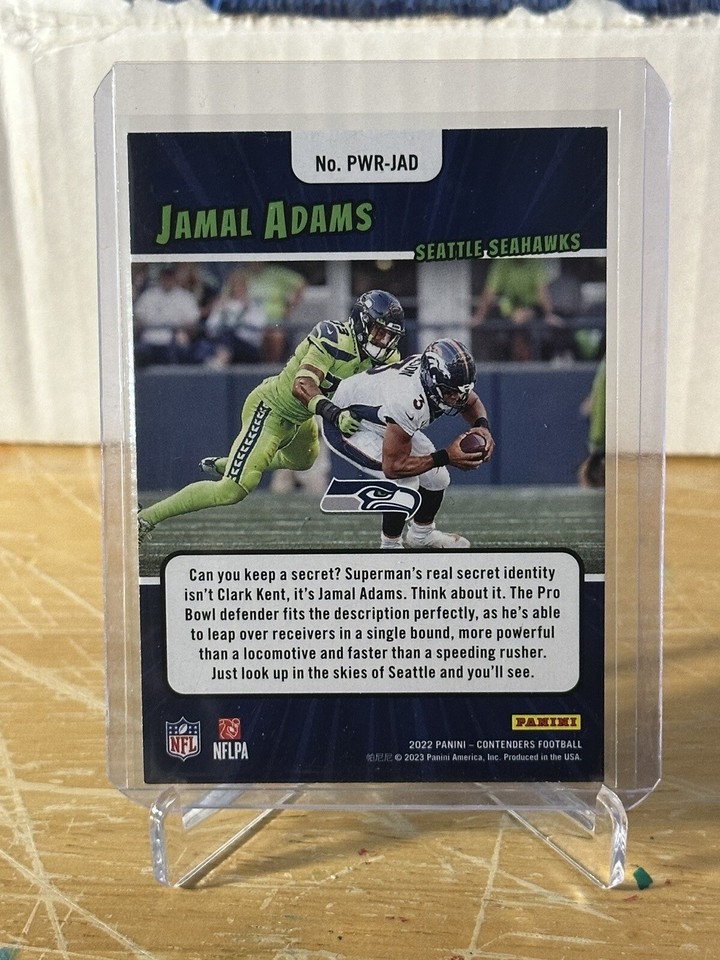 2022 Contenders Jamal Adams #PWR-JAD Seattle Seahawks Power Players ...