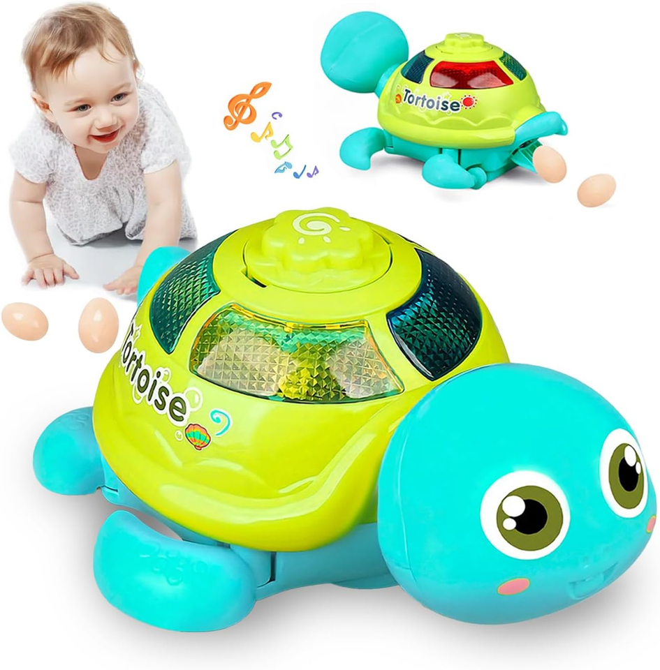 Egg-Laying Musical Turtle Baby Toys 6-12 Months, Crawling Light up ...