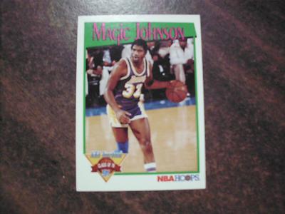 MAGIC JOHNSON 1991 HOOPS NBA YEARBOOK BASKETBALL CARD #321 mint! | eBay