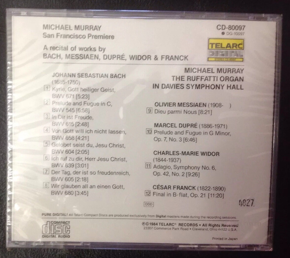 Michael Murray - The Ruffatti Organ In Davies Symphonic Hall (CD, 1990 ...