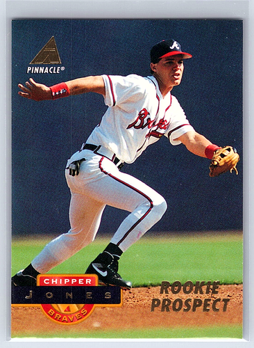 1994 Pinnacle Baseball Chipper Jones Rookie Prospect Card #236 Atlanta ...