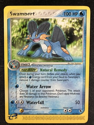 Pokemon TCG 23/109 Swampert Faded Name Misprint Ruby & Sapphire Non ...