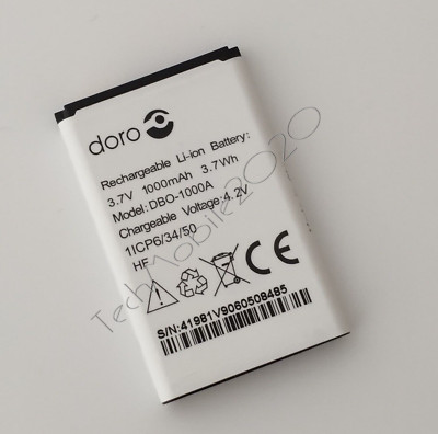 Genuine Doro DBO-1000A Battery For Doro 6040 6060 1372 2404 1370 ...