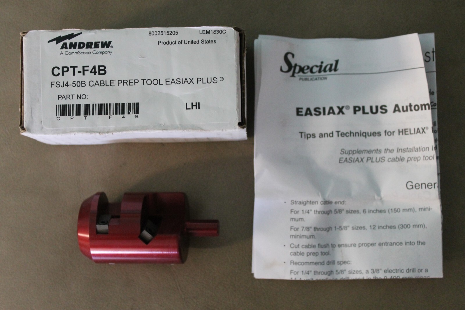 Andrew Cable Prep Tool Cpt-12u 2 of Them for sale online | eBay