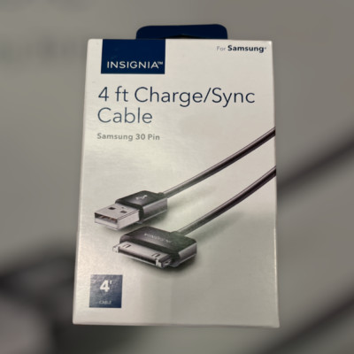 Insignia 4' Charge/Sync Cable. Samsung 30 pin. 2-Pack 600603165191| eBay