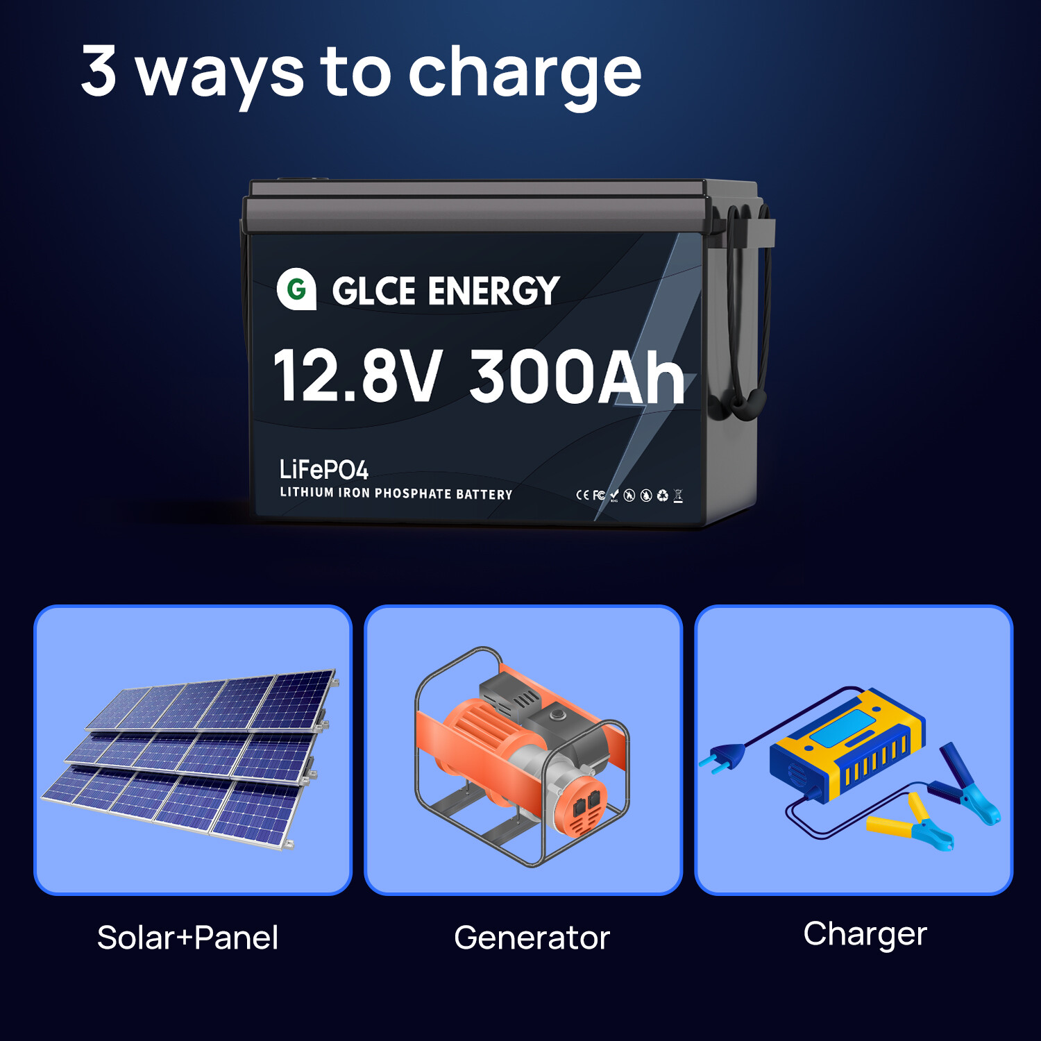 12V 300Ah 300Ah LiFePO4 Lithium Battery 6000 Cycle 24V/36V/48V For RV ...