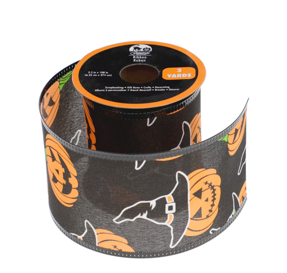 Crafter's Square 2.75" x 3.23" - 3 yds Halloween Ribbon Wire-Edged | eBay