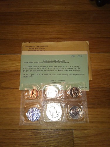 1959 Proof Set. Complete Issue By The US Mint. Sealed/Unopened Envelope ...