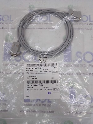 ASM 12-F18677-03 Carrier Handler RS232 Cable Assy 2 Semiconductor ...