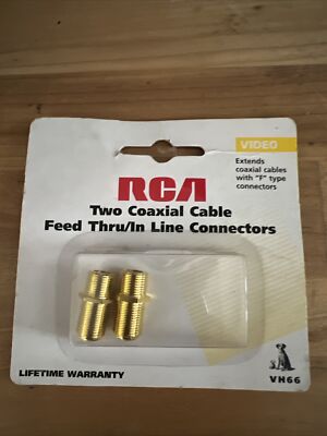 RCA In-Line Coaxial F Connector (Pair) | eBay