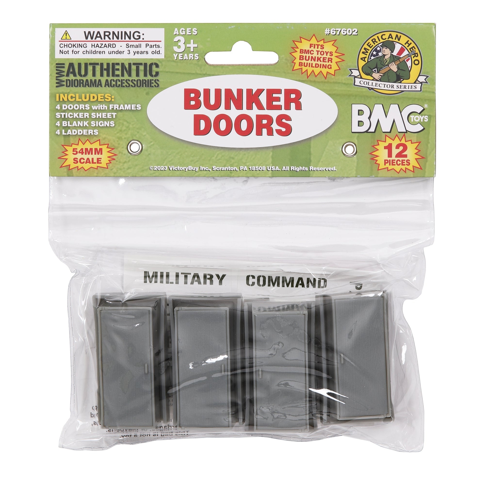 BMC WW2 Blockhouse BUNKER DOORS Plastic Army Men Playset Building ...