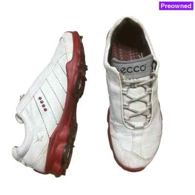 Men's Ecco Biom Golf Shoe •White/red Gortex Yak Leather • Size 40 | eBay