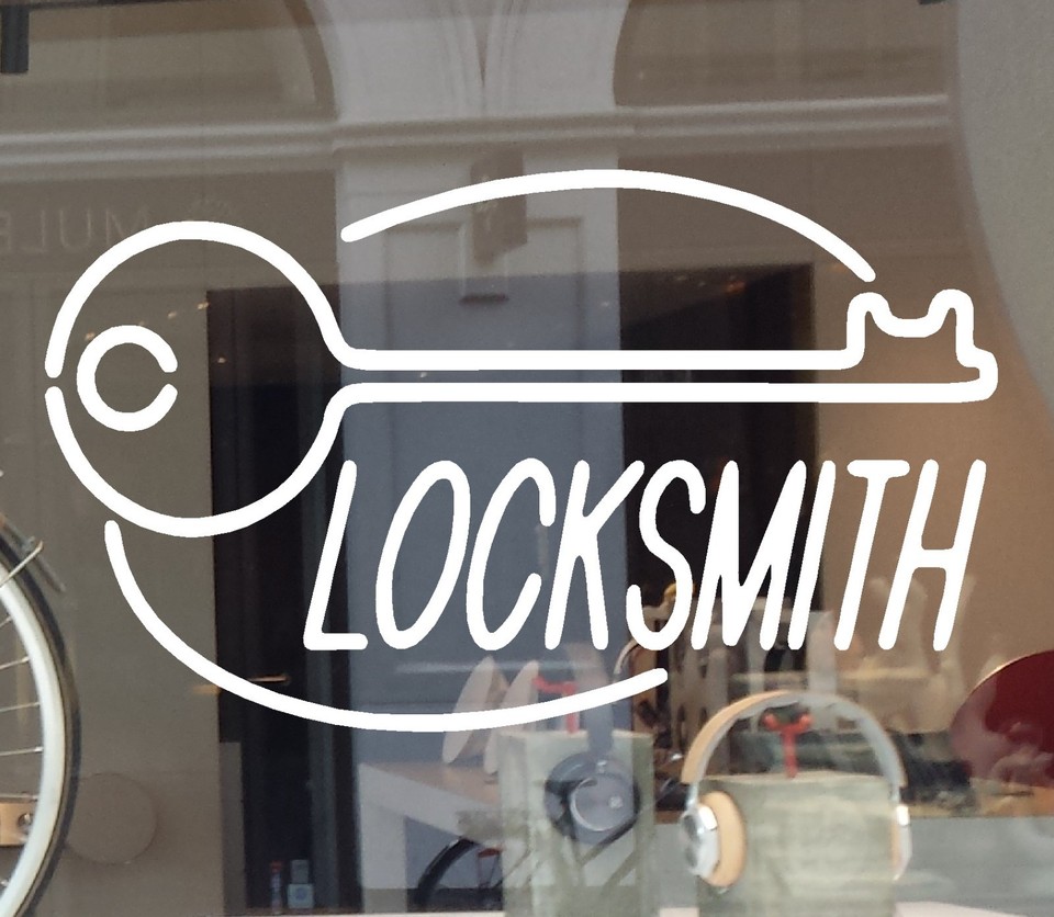 LOCKSMITH BUSINESS SIGN DECAL KEY LOCK SAFETY BOX UNLOCK , SIZE" 22"L X ...