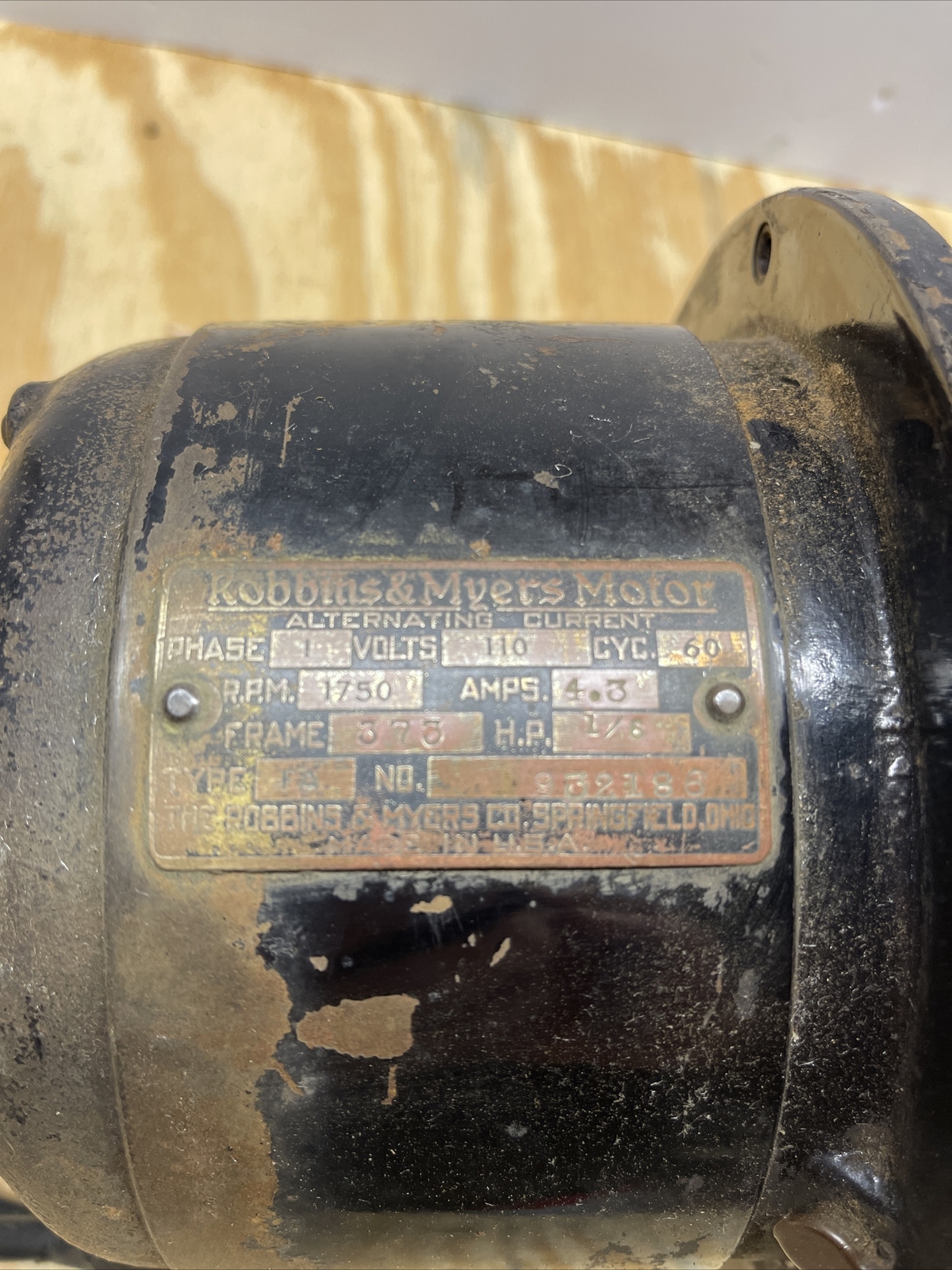 Rare Vintage Robbins & Myers Electric Motor 110V 1/6 HP 373 Frame | eBay