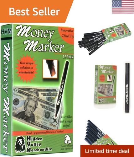 Money Marker 12 Counterfeit Pens - Counterfeit Bill Detector Pen with ...