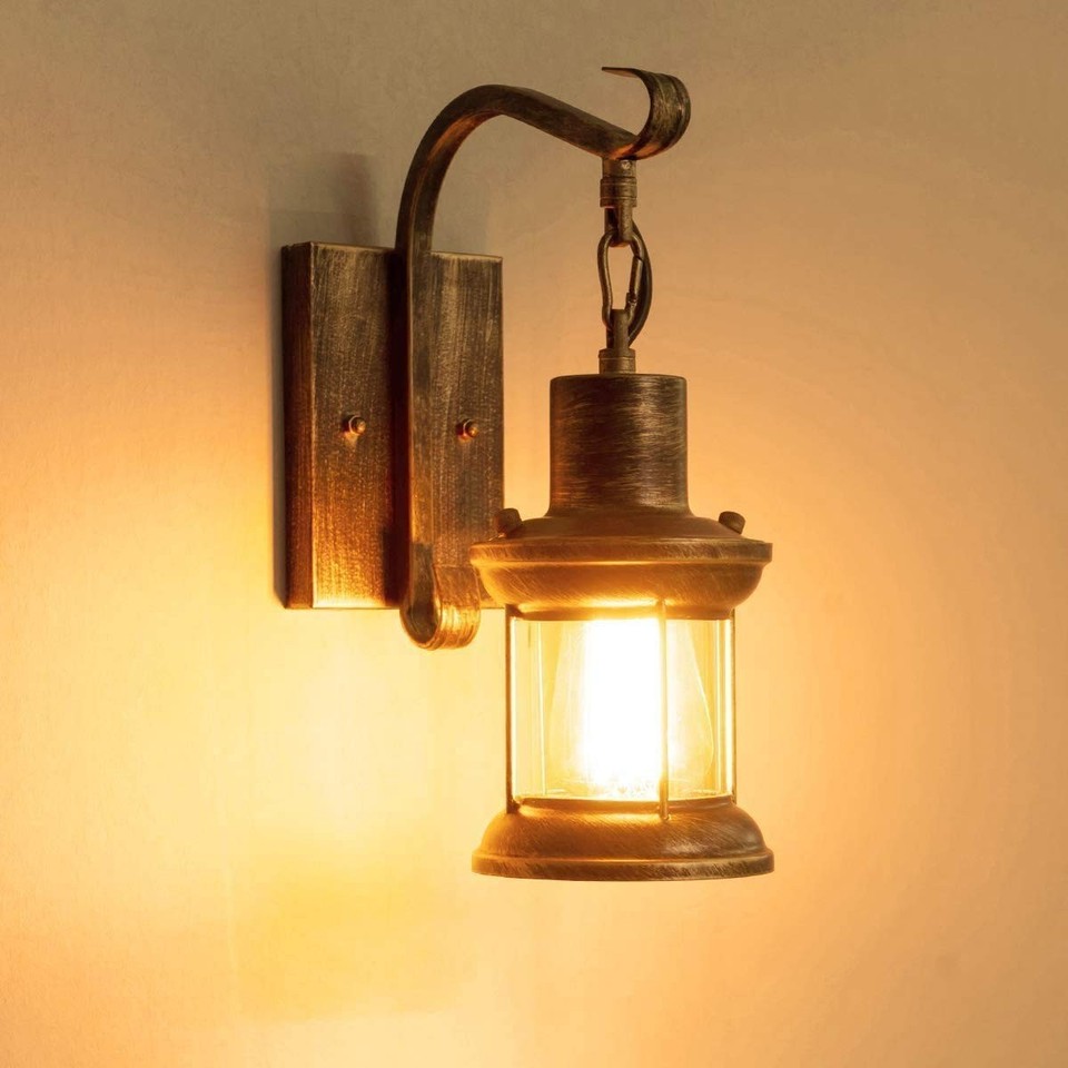 Rustic Wall Light Fixtures, Oil Rubbed Bronze Finish Indoor Vintage ...