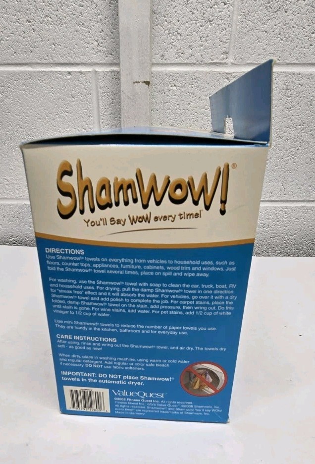 ORIGINAL ShamWow! AS SEEN ON TV 4 Large Towels 4 Mini Towels NOS | eBay