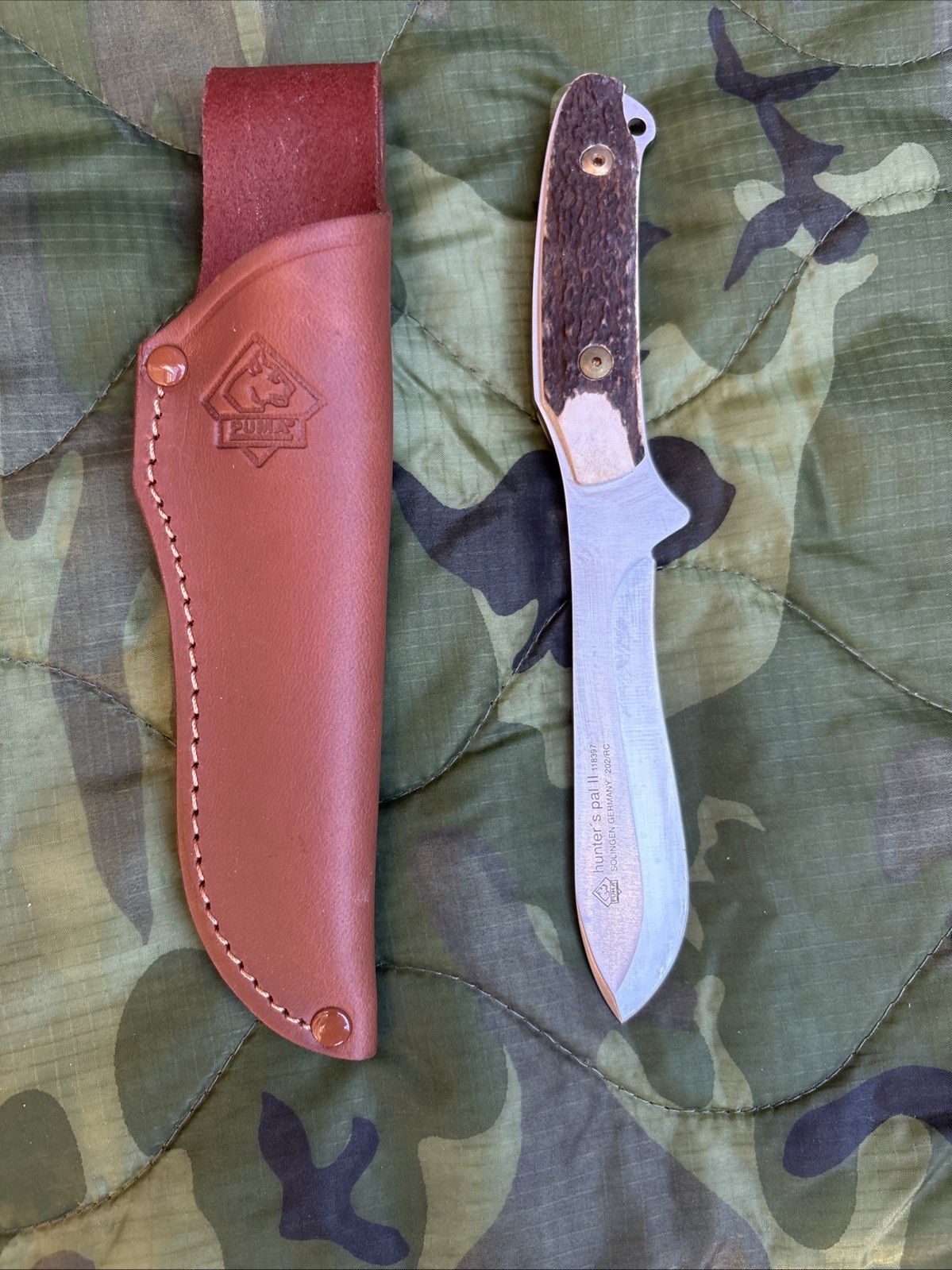 PUMA Hunters Pal II Knife with Leather Sheath New In Box | eBay