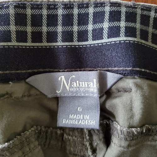 Natural Reflections Size 6 Hiking Cargo Pants Olive Women Pockets ...