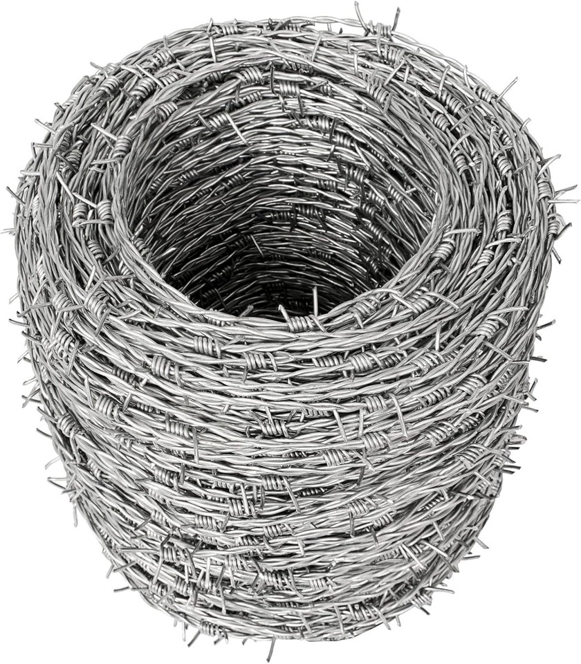 Real Barbed Wire, 1320FT, 4 Point Barbed Wire Roll 18 Gauge, Fence for ...