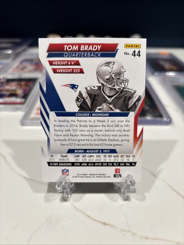 Tom Brady 2014 PANINI ABSOLUTE DIE-CUT #44 INVEST GOAT HOF MVP TB12 | eBay