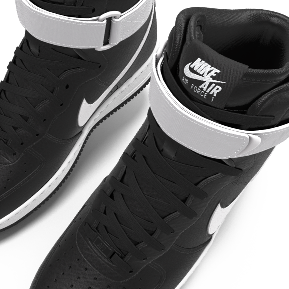 $250 NIB NEW Mens Nike Air Force 1 Vandal Black & White Custom Leather ...