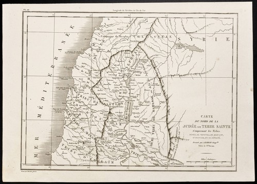 1844 - Map of the North of Judea and the Holy Land | eBay