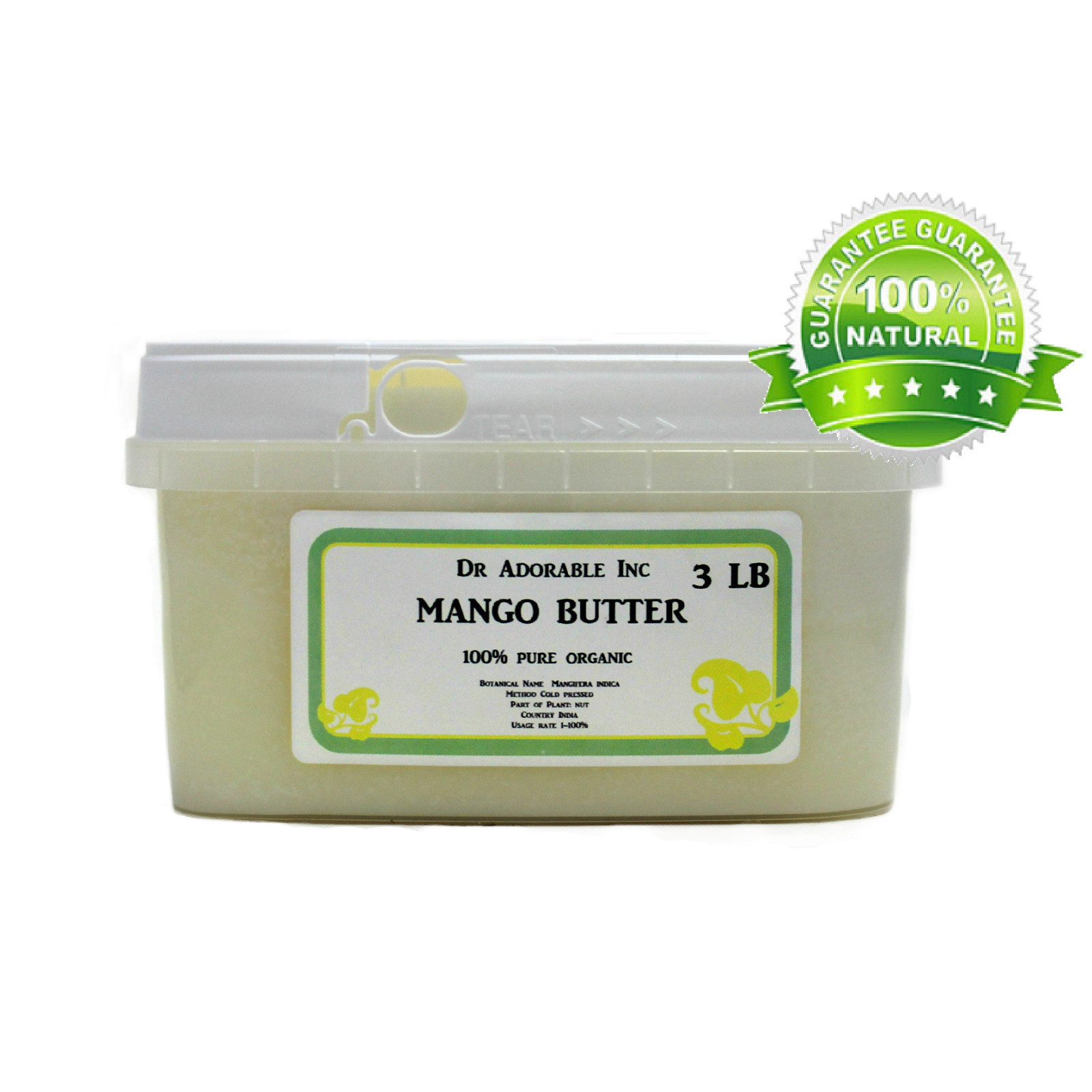 RAW MANGO BUTTER ORGANIC COLD PRESSED PURE 2 OZ 4 OZ 8 OZ-UP TO 12 LB ...