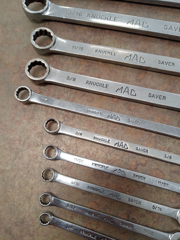 Mac 12pc.12pt. SAE Knuckle Saver Wrench Set | eBay