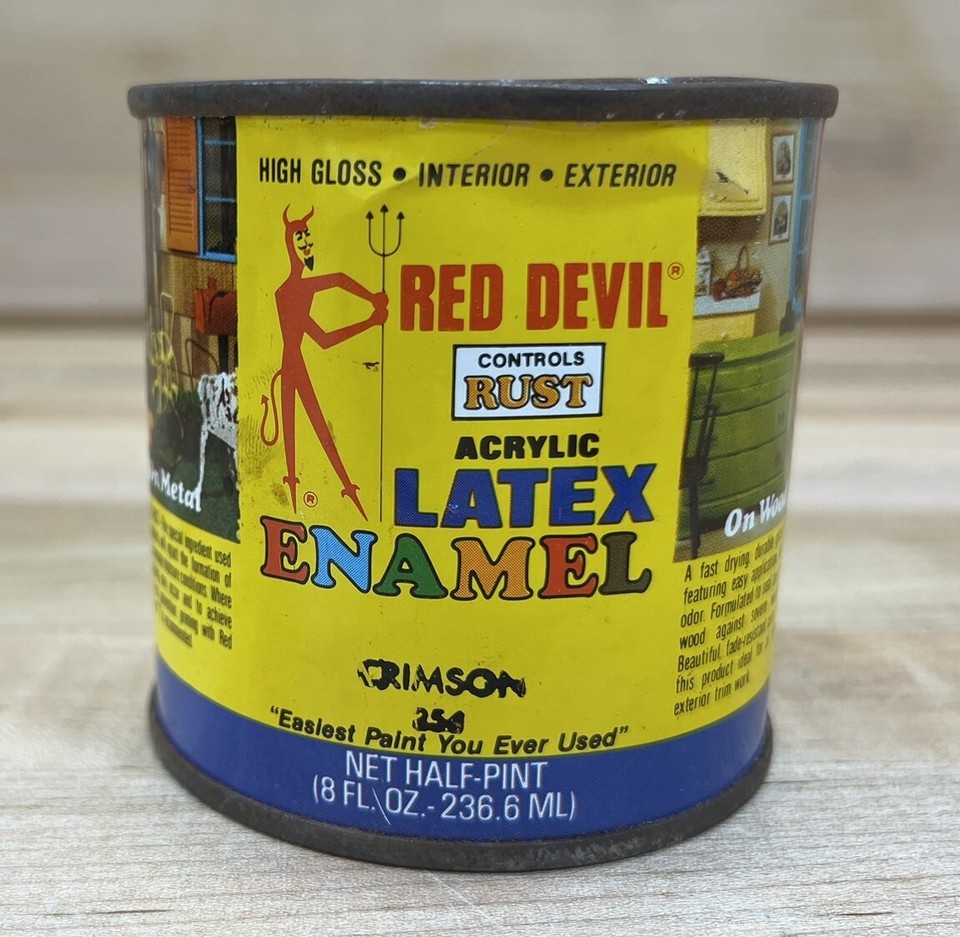 Vintage Red Devil Paint: 'Crimson' 1/2-pint circa 1970s | eBay