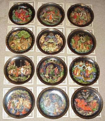 Set of 12 Tianex Russian Legends Collector's Plates / Bradford Exchange ...