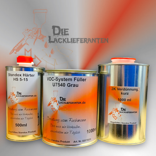 Standox VOC-System Füller U7540 Grau # Komplettset Kurz 2,5L # | eBay.de