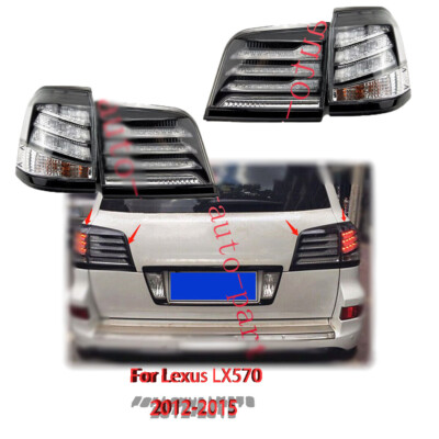 For Lexus LX570 2012-2015 Smoke Black LED Rear Tail Lights Brake ...