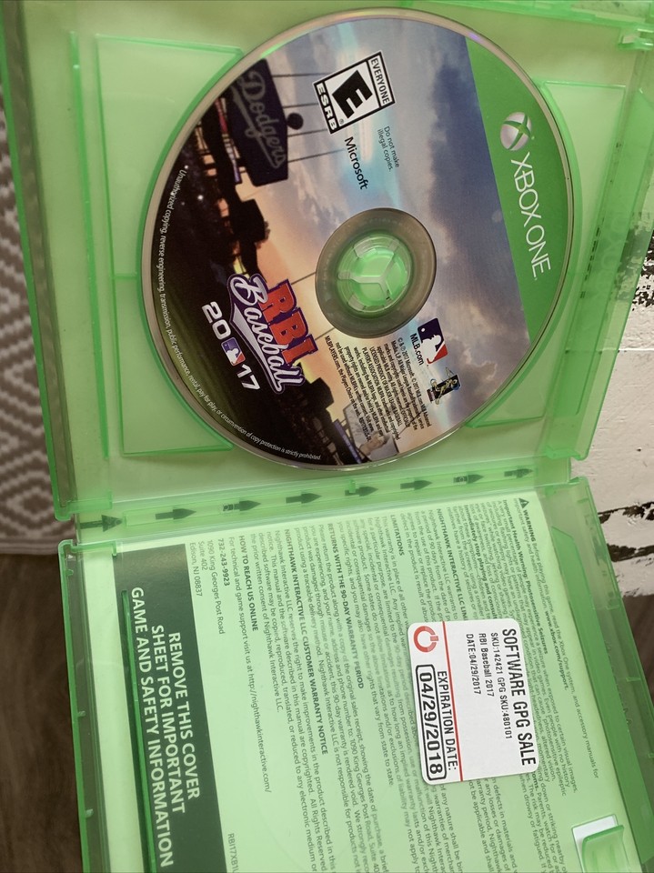 RBI Baseball 2017 XBox One Game, Disc And Case | eBay