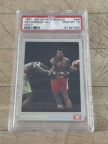 1991 AW Sports Boxing Muhammad Ali Gold #69 PSA 10 GEM MINT All World ...