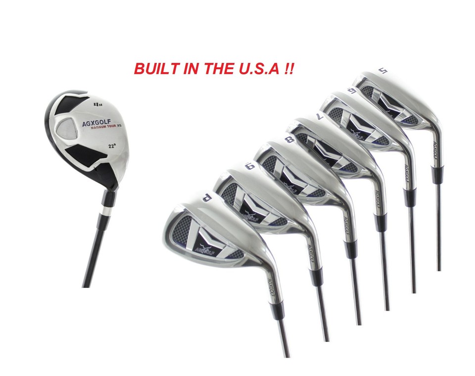 AGXGOLF Men's Magnum XS Complete Golf Set w460 Dr +Hybrid+5-9 Irons ...