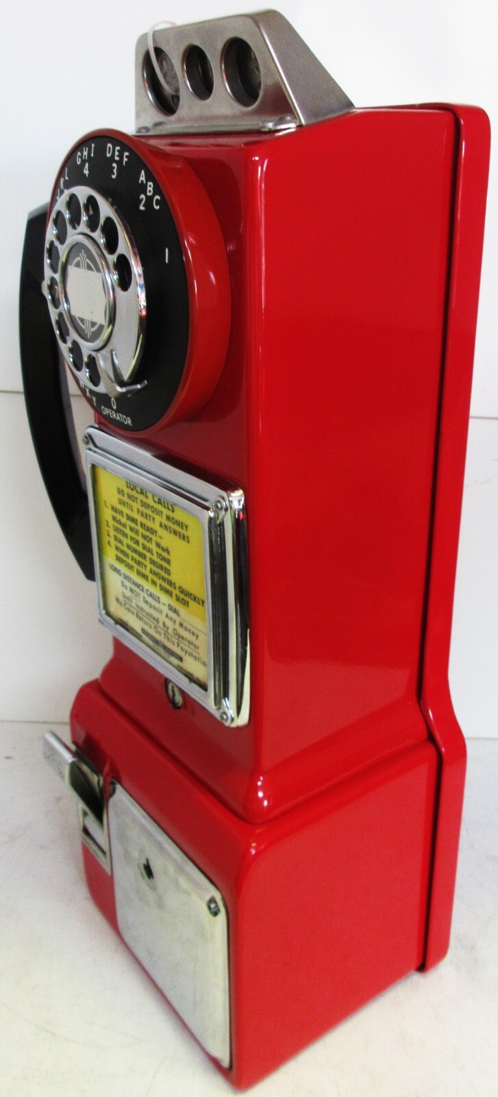 Automatic Electric Three Slot Red Pay Telephone 1950's Operational ...