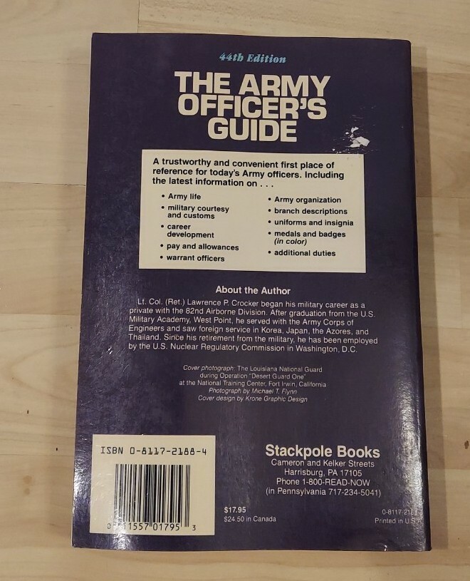 Army Officer's Guide 44th Edition LTC Lawrence P. Crocker, U.S. Army ...