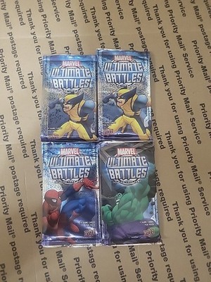 LOT OF 4 MARVEL ULTIMATE BATTLES UPPER DECK 2008 TRADING CARD PACKS New ...