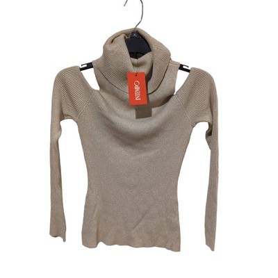 Intempo Cowl Sweater, Ivory/Gold, XS | eBay