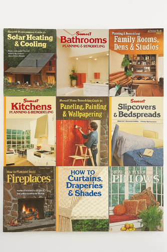 Vintage Sunset DIY Home Improvement Book Lot of 12 Solar Fireplace ...