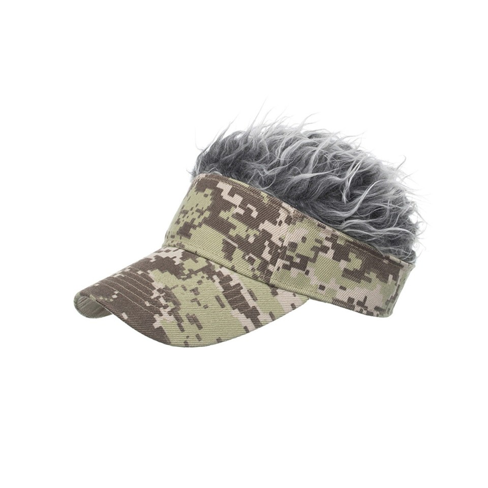 Wig Baseball Cap Funny Wig SunVisor Hat Short Fake Hair Cap For Men ...