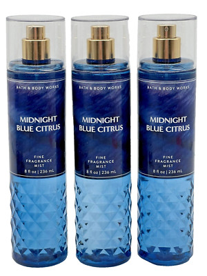 Bath Body Works Midnight Blue Citrus Fine Fragrance Mist Spray 3 Pack ...