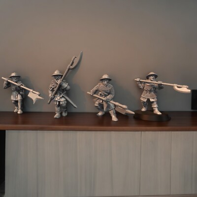 Early 14C Billmen X4 28mm Medieval Wargames Collectors | eBay