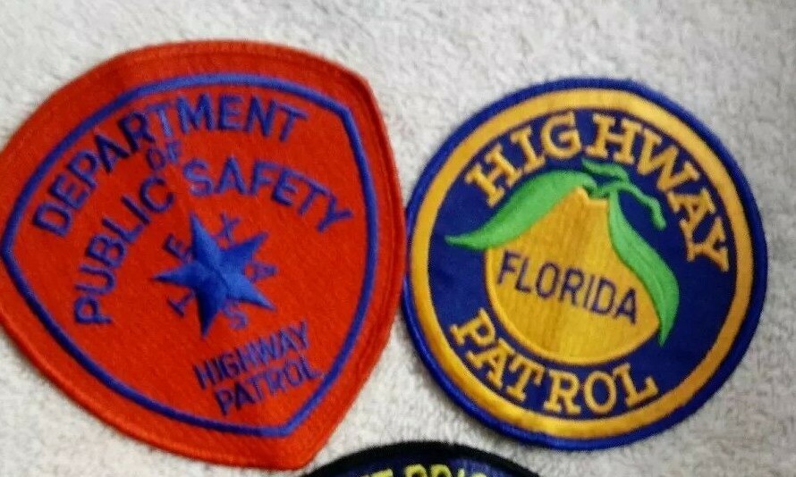 FL Highway Patrol, TX DPS State Trooper SSI Embroidered Patches | eBay