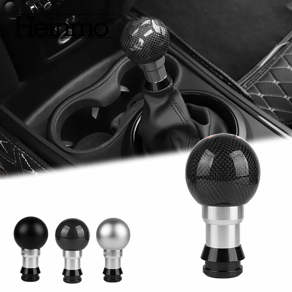 Carbon Fiber Gear Shift Knob Round Ball Shifter For MINI Cooper S JCW ...